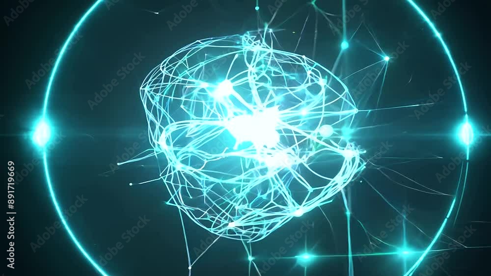 3D holographic visualization of interconnected neuron cells with ...