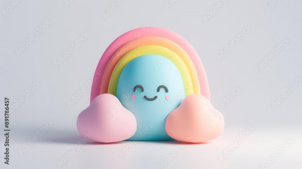 Adorable clay Skin full body Vibrant color 3D clay icon, Blender 3D ...