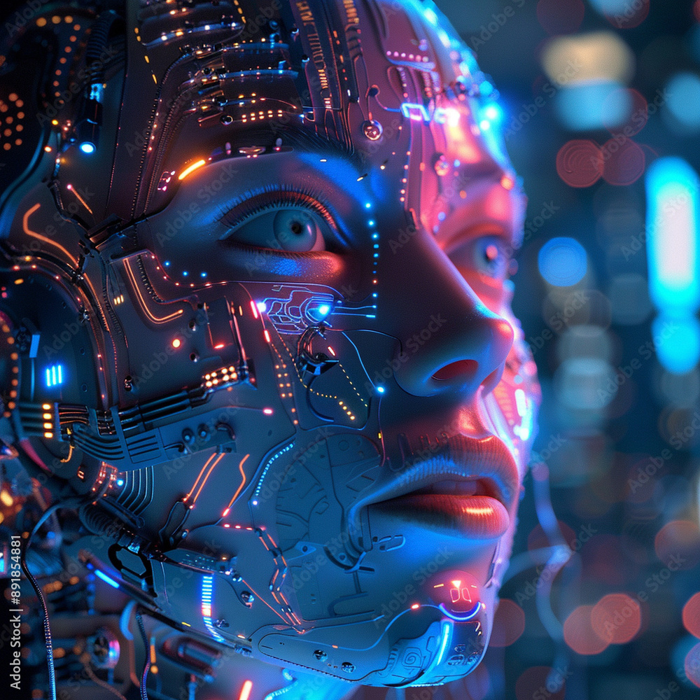 technology robot human merging transforming science fiction circuits ...