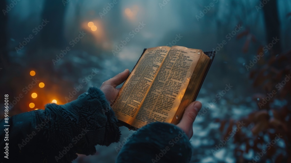 Christian background and worship and evangelism concept with church ...