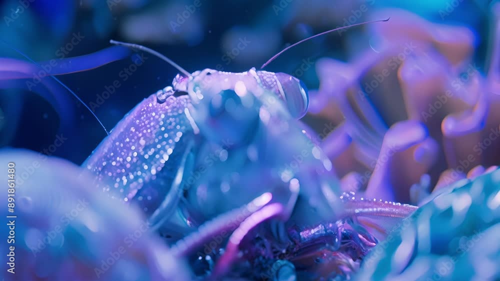 A special tank with blue lighting home to a fascinating group of deep ...