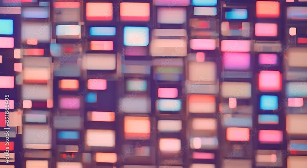 Vintage television screens flickering Close Up Footage of a Retro TV ...