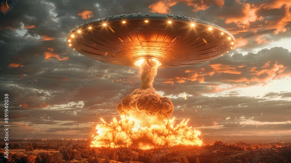 Enormous extraterrestrial UFO unleashes catastrophic explosion amidst ...