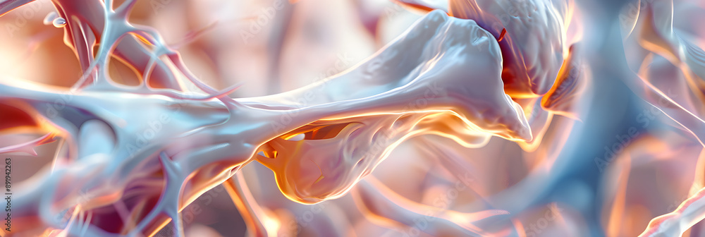 Intricate Structure of Human Joint with Bones, Cartilage, Ligaments ...