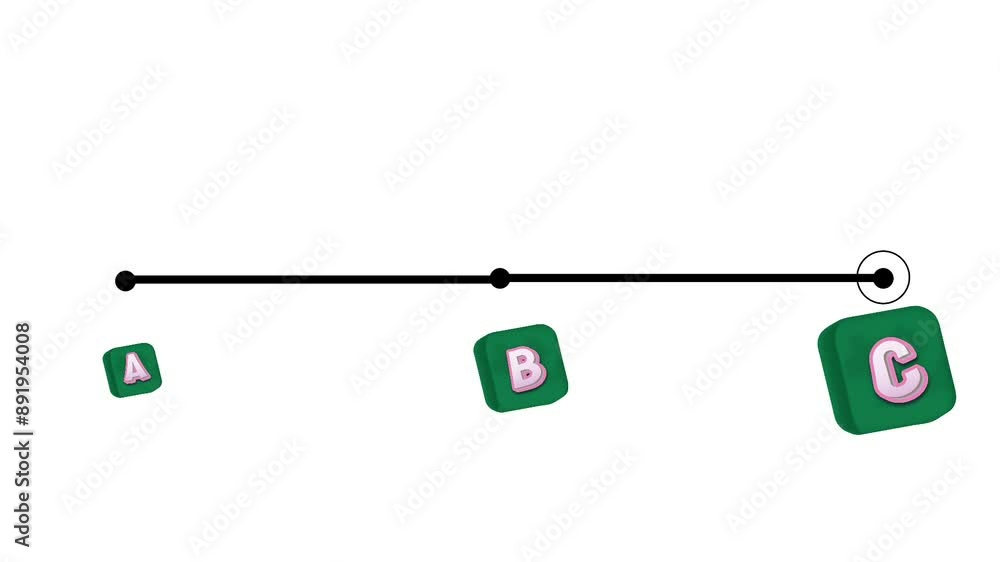 Animated flowchart icon. Work process line animation. Step by step ...