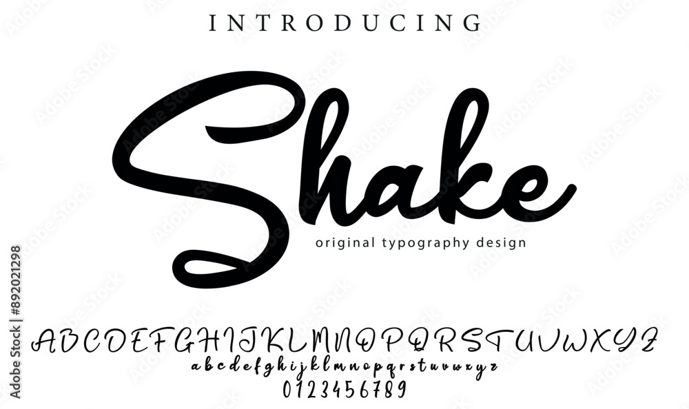 Shake Font Stylish brush painted an uppercase vector letters, alphabet ...