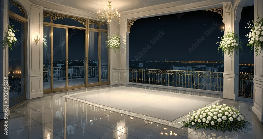 courtyard balcony patio terrace of mansion palace with city view at ...