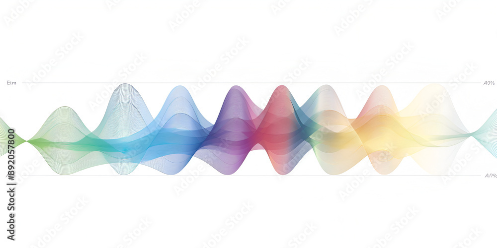 "Waveform Art: Colorful Sound Waves in a Digital Visualization", "Sonic ...