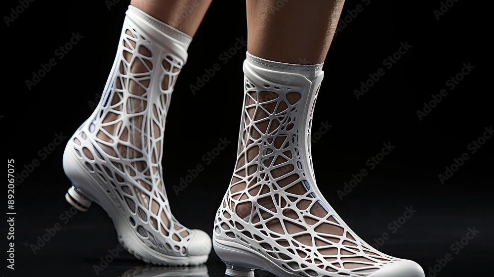 3D-printed prosthetic limb: A detailed image of a realistic 3D-printed ...