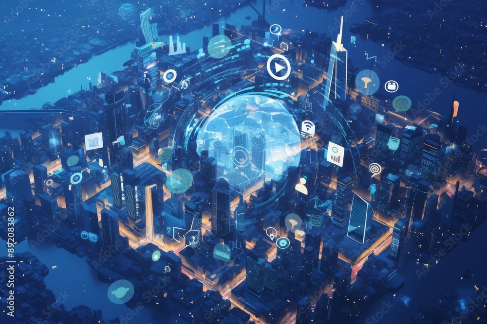 The Pulse of a Smart City: Iconic American Landmarks Encircled by IoT ...