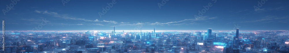 Digital Infrastructure Landscape: A Surreal Vista of Skyscrapers ...
