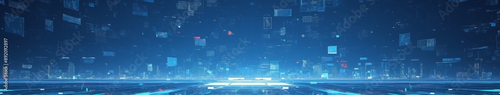 Digital Infrastructure Landscape: A Surreal Vista of Skyscrapers ...