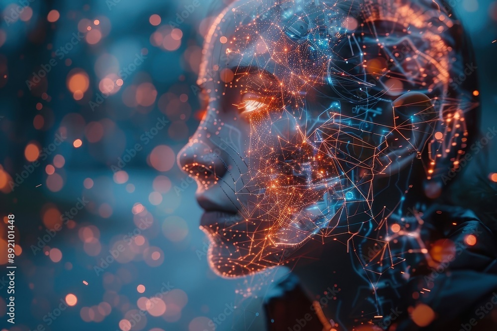 Depicts the seamless integration of technology and biology in a cyborg ...