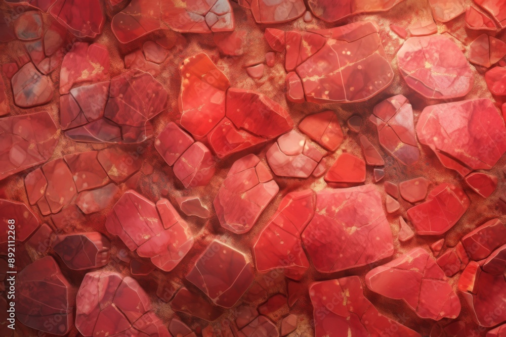 Abstract Red Marble Texture: A Sphere of Rich Hues and Veins, Capturing ...