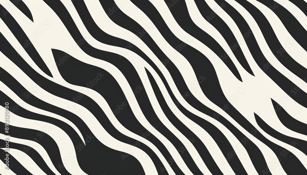 Abstract Black and white Geometric Waves Pattern with Vector Optical ...