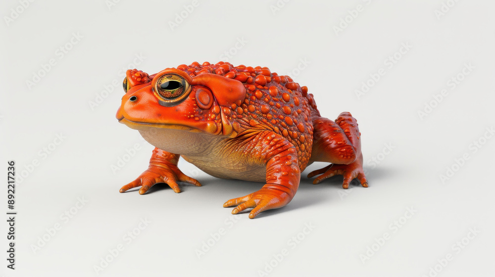 Create a realistic toad fullbody illustration with rugged skin texture ...