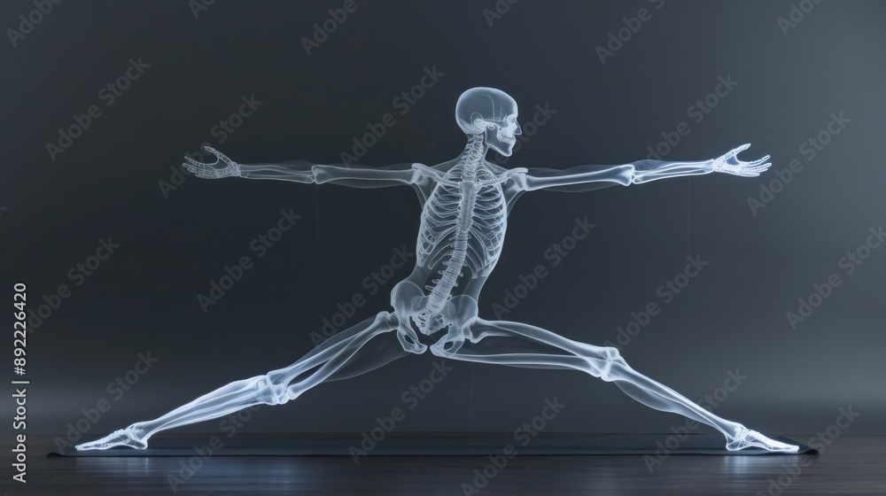 x ray anatomy, A highly detailed X-ray image of a human skeleton in a ...