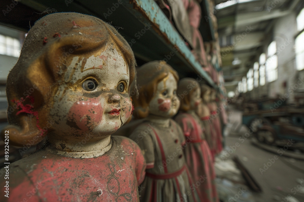 Creepy Abandoned Doll Factory: Unsettling Backdrop For Horror Film ...