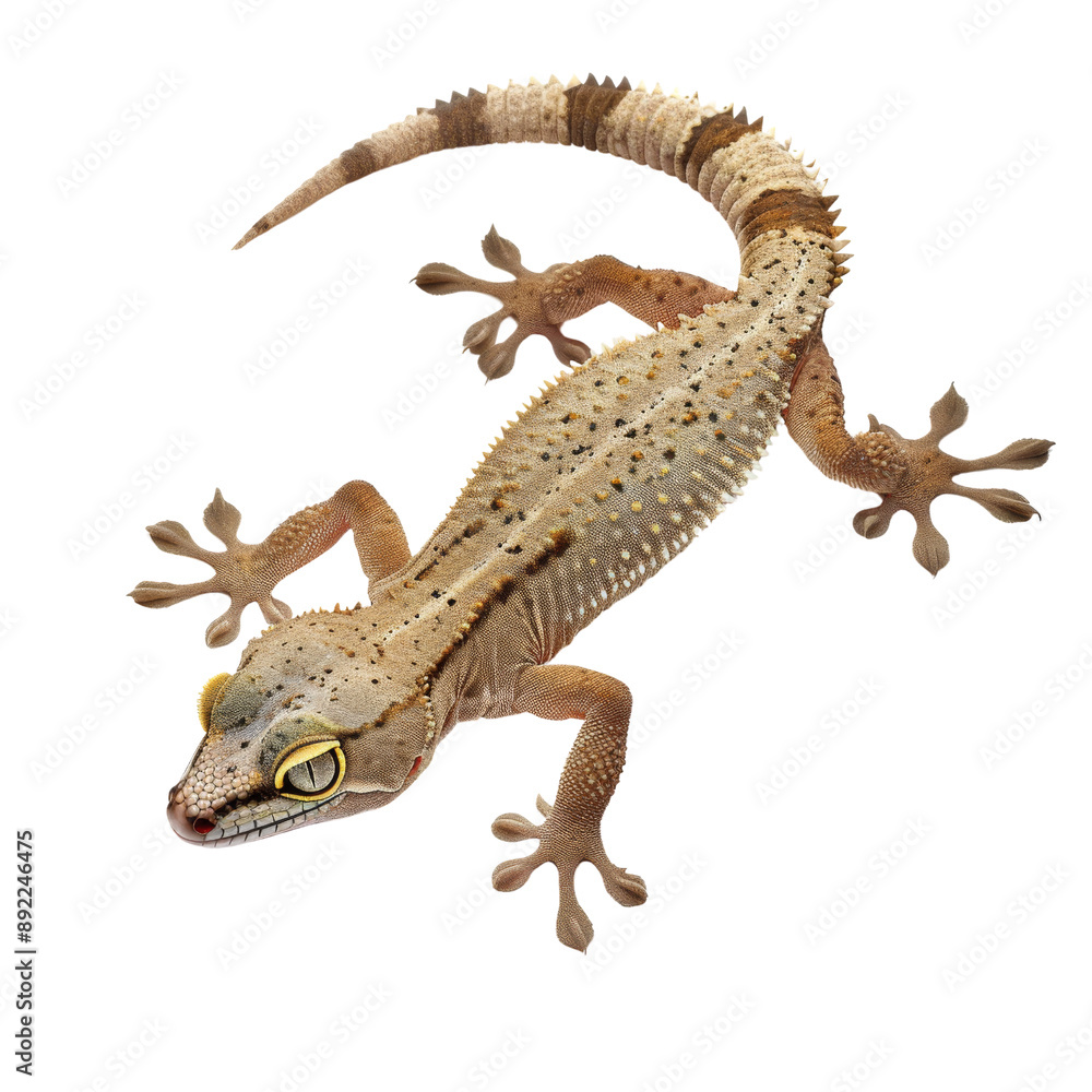 Common House Gecko Isolated without Background with Detailed Skin ...