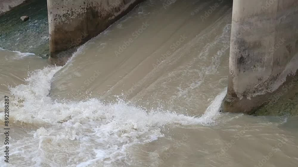 water flowing from a dam. Dam releasing water, Dam water overflows. dam ...