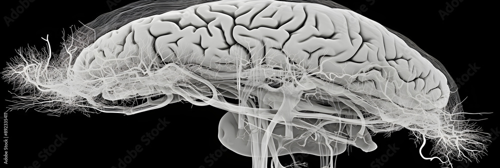 High-resolution Computed Tomography (CT) Scan of a Human Brain ...