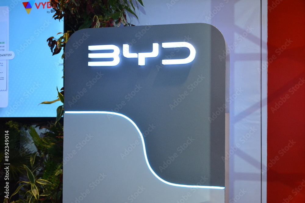 Byd signage at Manila International Auto Show in Pasay, Philippines ...