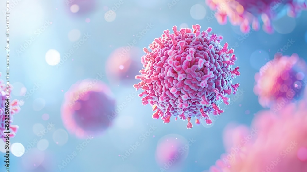 Artistic 3D illustration of mast cell degranulation in an allergic ...