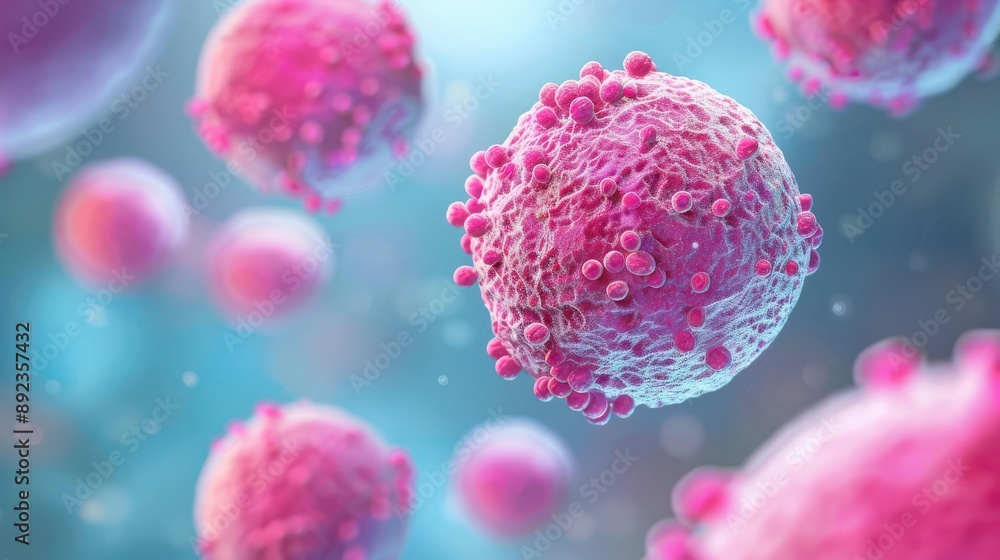 Artistic 3D illustration of mast cell degranulation in an allergic ...