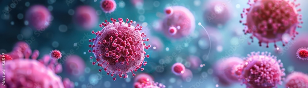 Realistic 3D model showing mast cell involvement in asthma, mast cell ...