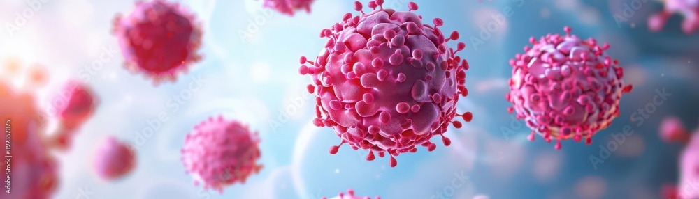 Realistic 3D model showing mast cell involvement in asthma, mast cell ...