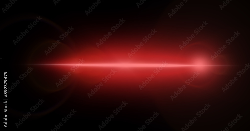 Light flare moving overlay asset in black 4K. Long arm shining lens ...