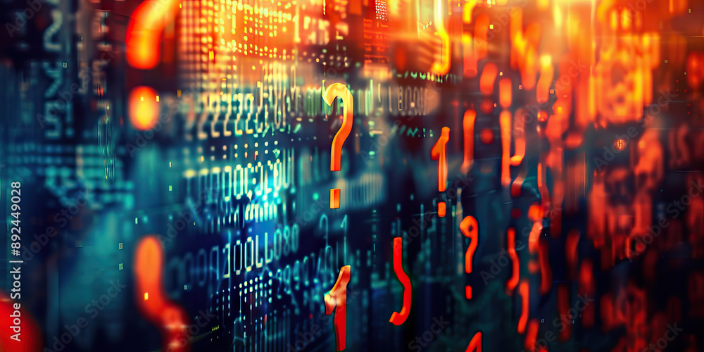 The Uncertainty Principle: A blurred market graph background, with ...