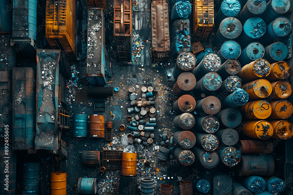 Recycling facilities processing waste materials to reduce landfill use ...