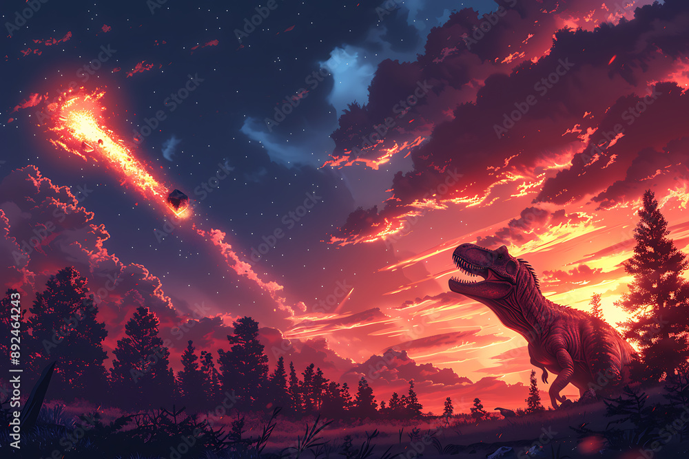 A huge impact of a meteorite that fell on the earth 66 million years ...