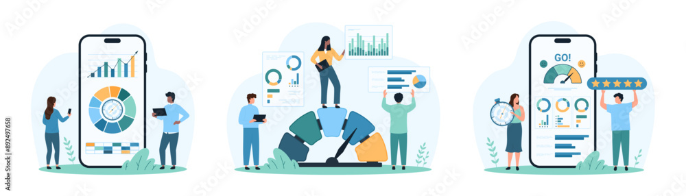 Strategic analysis of business product, benchmark performance set. Tiny ...