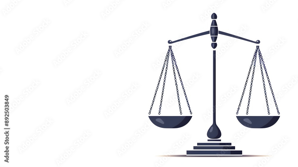 Black and white illustration of a scale with a black metal base and a ...