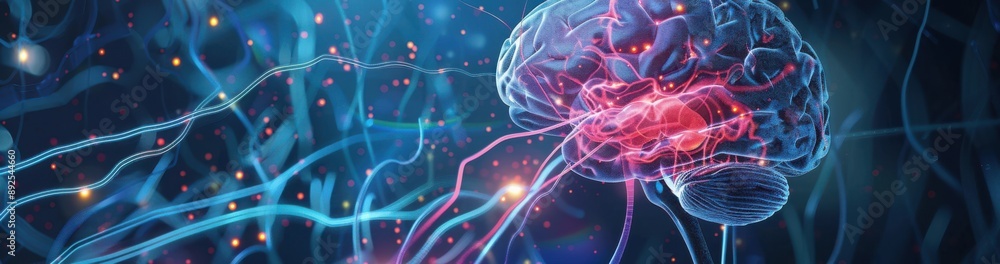Visual representation of neural networks and brain activity connecting ...