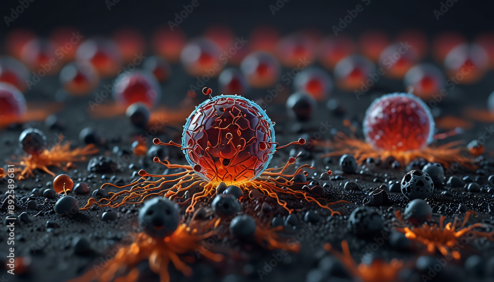 An illustration of stem cells transforming into different types of ...