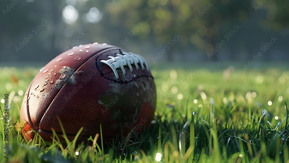 realistic high-resolution photo of football, with detailed background ...