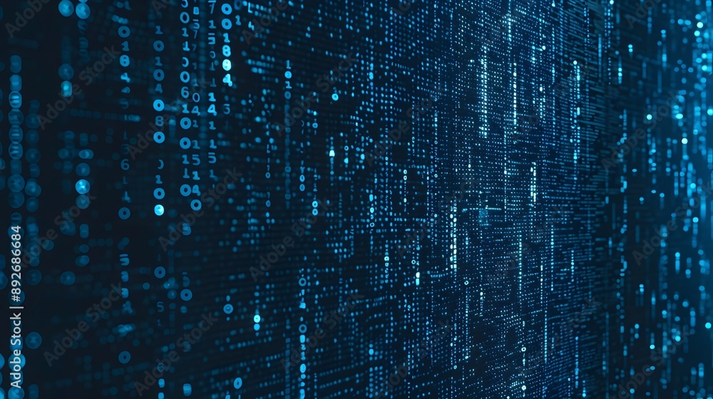 Binary Data Software Programming Code Background Random Parts Of