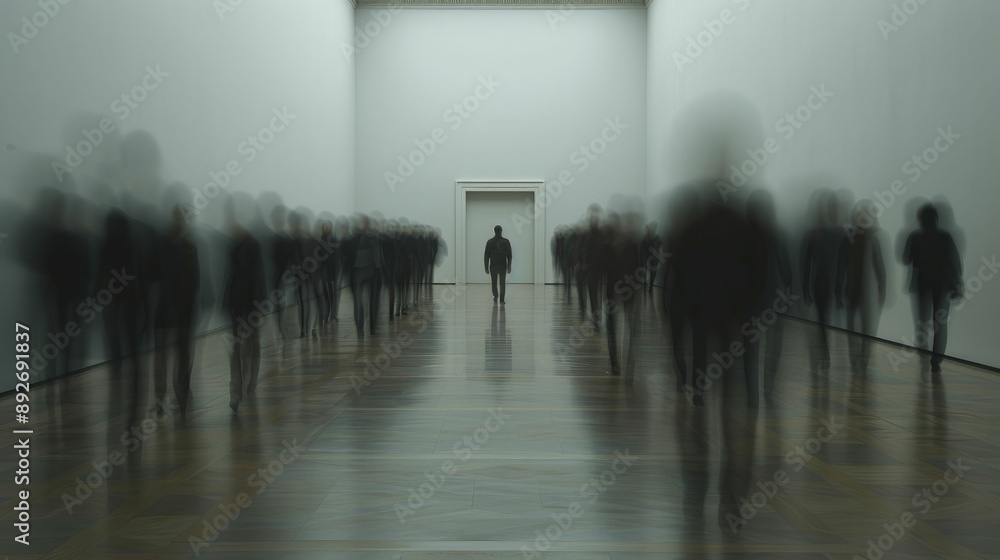 Blurred museum art styles showcase the innovative and artistic ...