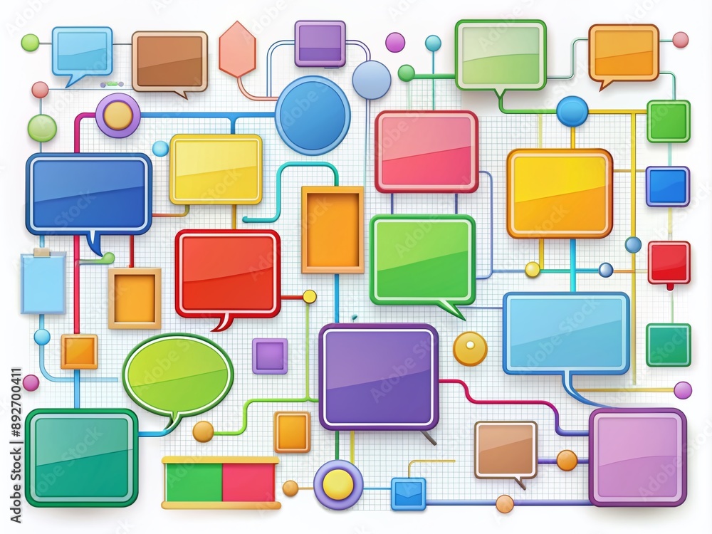 Colorful modern callout labels and title boxes in various shapes and ...