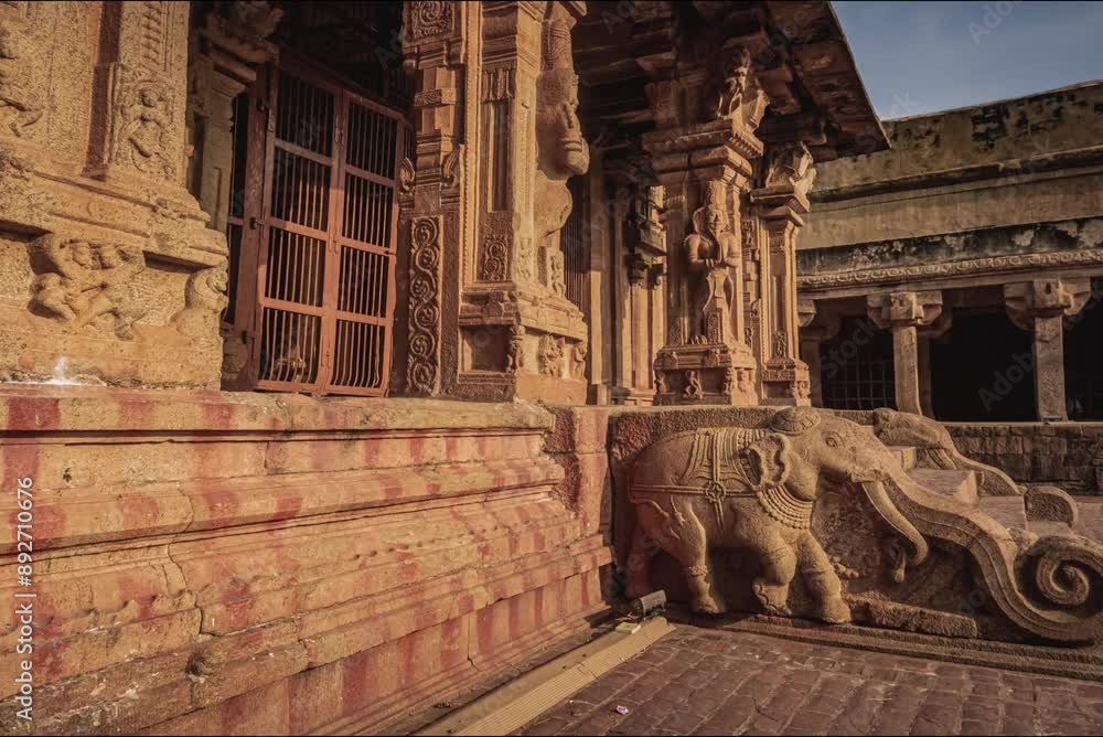 Cinematic Video - Tanjore Big Temple or Brihadeshwara Temple was built ...