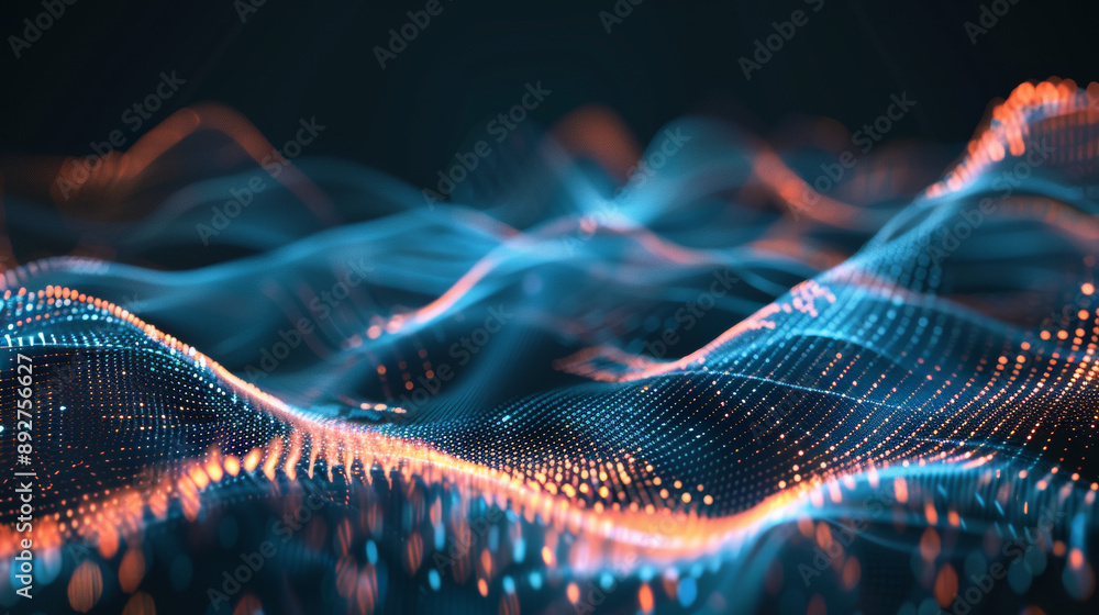 Sound waves are a visual representation of sound. Abstract digital ...