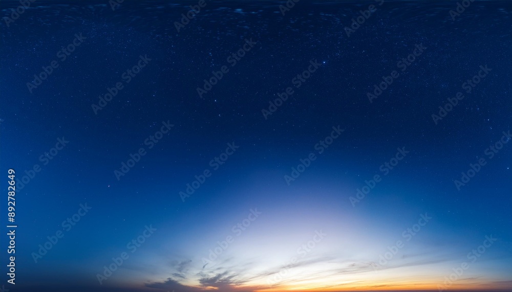 panorama of a dark blue sunset sky at night with stars hdr render use ...