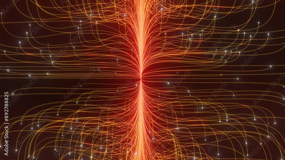 Deep learning Big data technology and data science abstract background..AI Data flow concept ...