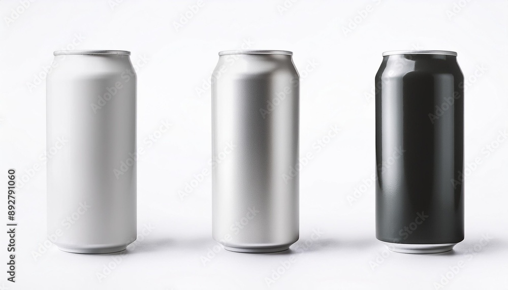 aluminum white can mockup isolated on white background 330ml aluminum ...