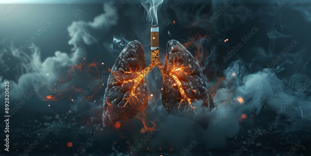 Up in Smoke Powerful stock image depicting the devastating effects of ...