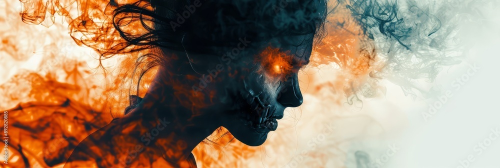 Captivating double exposure imagery of monstrous specters for Halloween ...