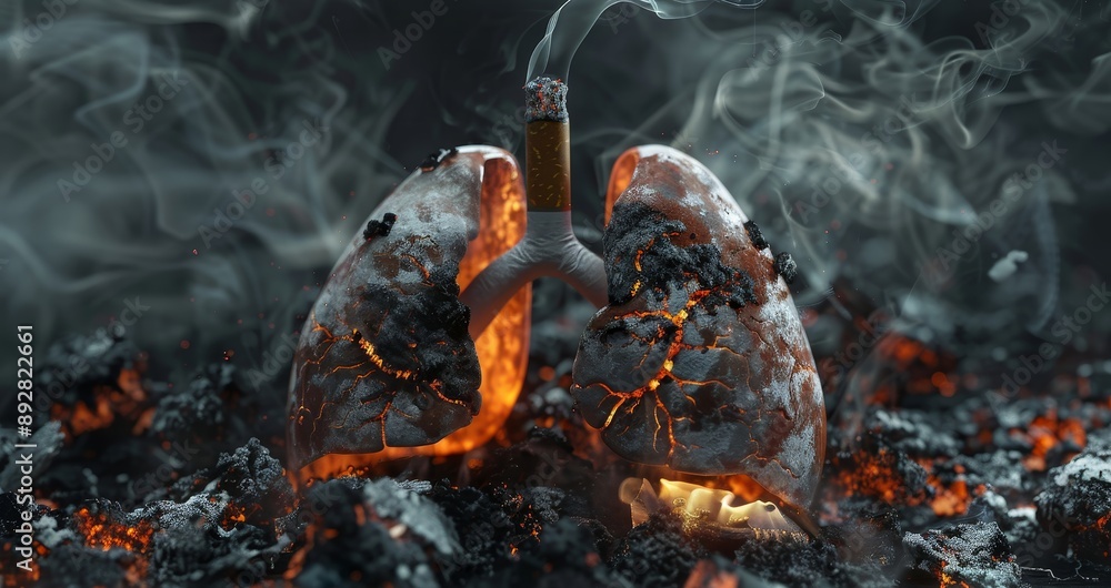 Up in Smoke A Haunting Depiction of Lung Decay and Smoking Hazards ...